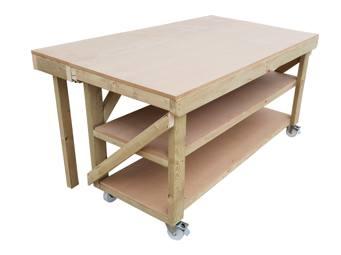 Wooden Extendable Workbench | MDF Top for Extra Workspace – Arbor ...