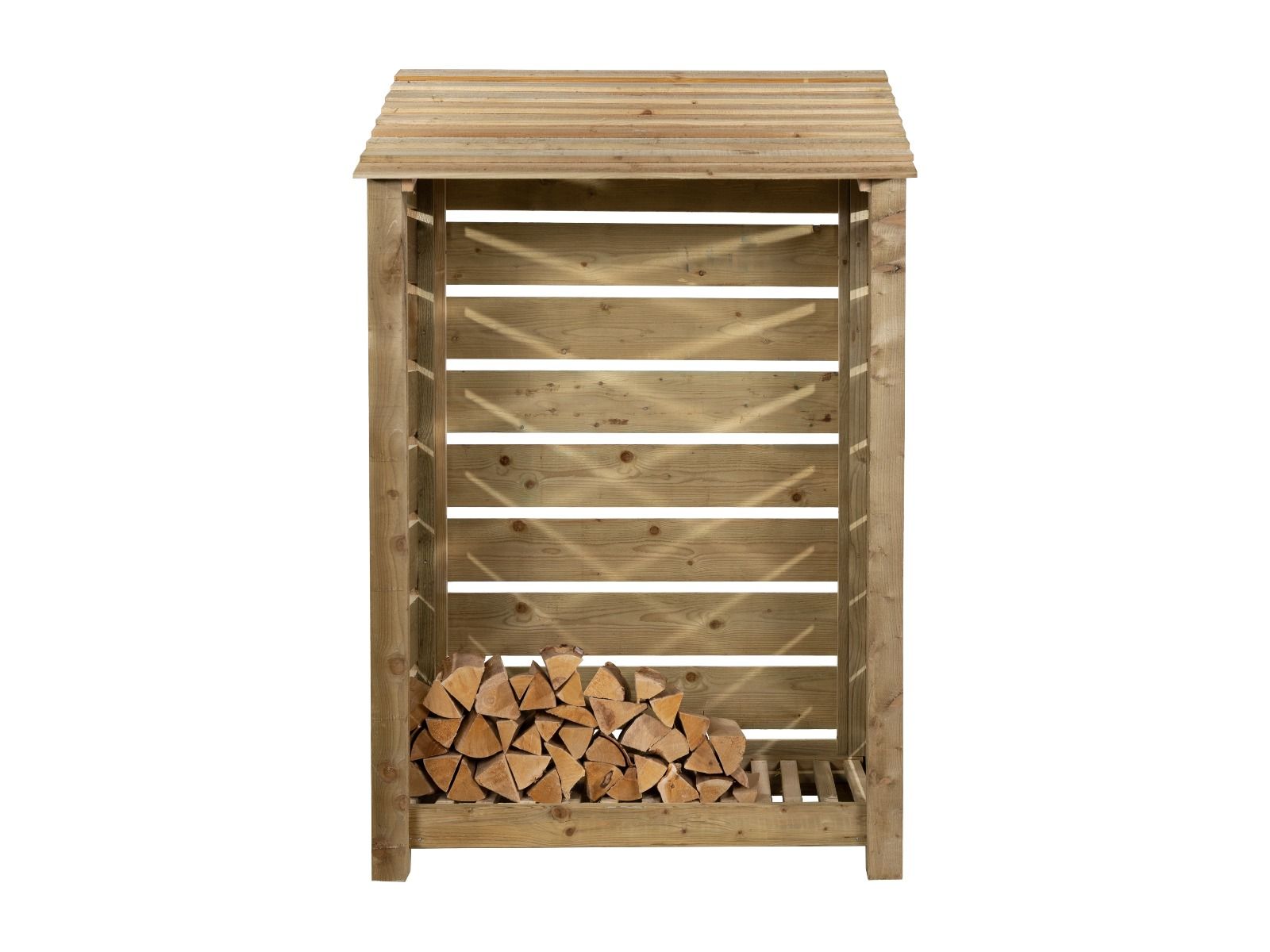 Slatted Wooden Log Store W-119cm, H-126cm Or 180cm, D-88cm – Arbor ...