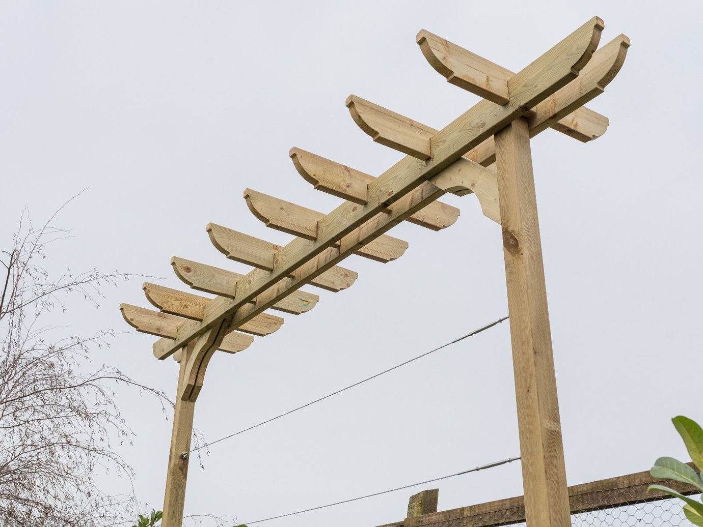 Screen Double Beam Pergola: Elegant Garden Structure – Arbor Garden ...