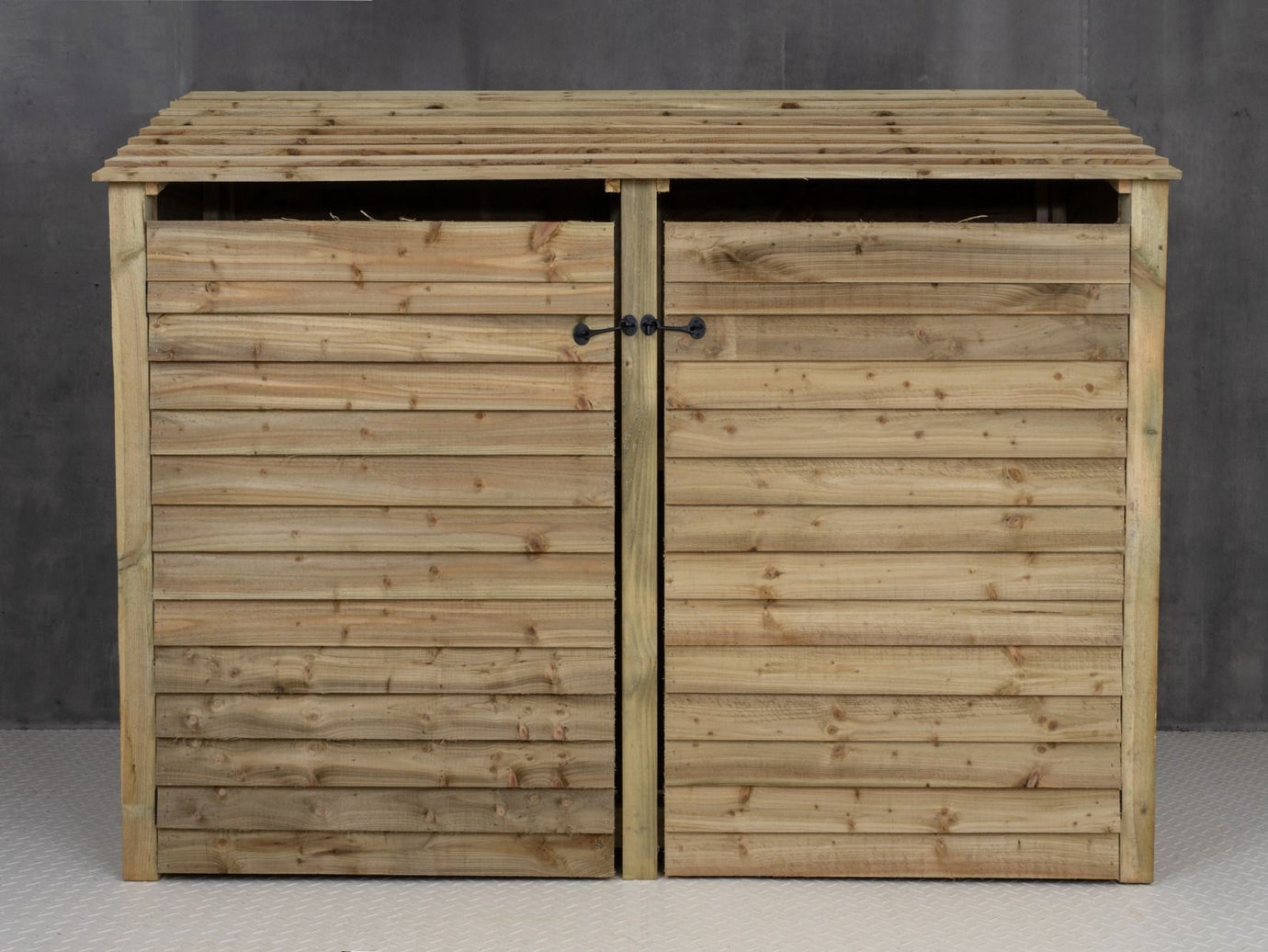 Wooden Log Store with Doors W-227cm, H-126cm or 180cm, D-88cm – Arbor ...
